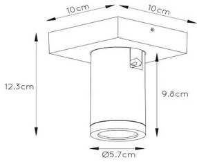 Lucide 09930/05/30 - LED Stmívatelné bodové svítidlo TAYLOR 1xGU10/5W/230V IP44