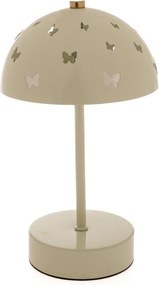 Béžová kovová dětská stolní lampa Butterfly – Dakls