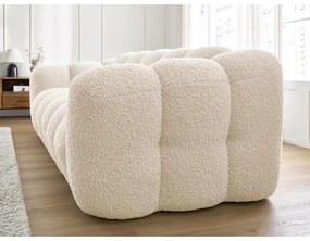 Béžová pohovka z textilie bouclé 232 cm Hippolyte – Bobochic Paris