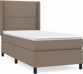 Box spring postel s matrací taupe 90x200 cm textil 3131325