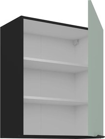 ARIA sc | horní skříňka 60 G-72 1F policová | 60 cm | ANTI FINGERPRINT povrch | černá/aquamarine