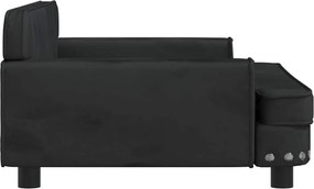 Pelíšek pro psy černý 90 x 53 x 30 cm samet 171872