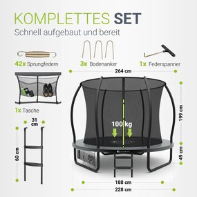 Juskys Zahradní trampolína SkyBounce Velikost: L