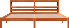 Rám postele s čelem voskově hnědý 200x200 cm masivní borovice 3305744
