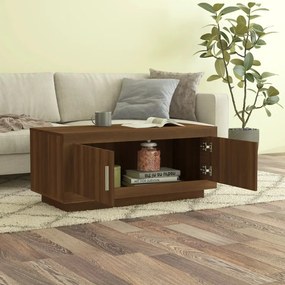 Konferenční stolek hnědý dub 102 x 50 x 45 cm kompozitní dřevo - Default Title