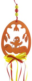 AMADEA Dřevěný velikonoční závěs - kuřátko, délka 50 cm
