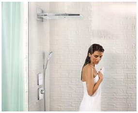 Hansgrohe ShowerSelect Glass, ventil pod omítku pro 3 spotřebiče, bílá/chromová, HAN-15736400