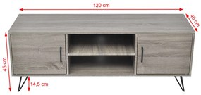 vidaXL Marketos TV stolek 120 x 40 x 45 cm šedý