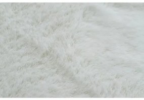 koberec BUNNY bílá, imitace králíčí kožešiny velikost 120x170 cm | krásné koberce cz