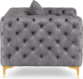 Křeslo Casur Velvet, šedá