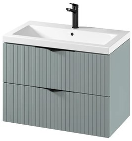 Cersanit Tirso, závěsná umyvadlová skříňka 794x447x572 mm + keramické umyvadlo, zelená matná, S801-540