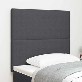 Čelo postele Tmavě šedá 80 cm Žebrovaná látka 3337713