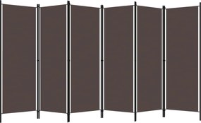 6dílný paraván hnědý 300 x 180 cm 320728