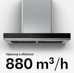 Klarstein Verosteel digestoř 60 cm, Elegantní, minimalistický, výkonný, Energetická třída A++, 881,6 m³/h