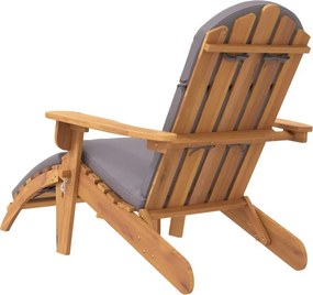 vidaXL Zahradní židle Adirondack s podnožkou masivní akáciové dřevo [360034] Barva: Hnědá