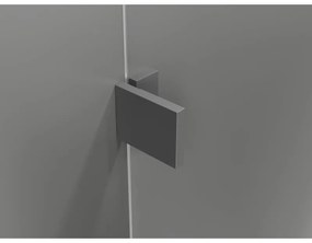Mexen, Mexen Lunar pravé otočné sprchové dveře 120 cm, transparentní, pistolový kov - 834-120-000-95-00-P