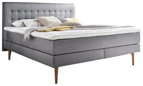 Světle šedá boxspring postel 180x200 cm Massello – Meise Möbel