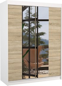 ADRK Furniture Posuvná skříň s zrcadlem FEVER 150 ADRK-SW-FEV-WS-150