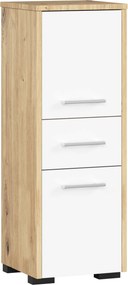 Koupelnová skříňka FIN Sloupek 30 2D 1SZ 85cm PK Dub Artisan / Bílá