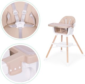 Dětská židlička 2v1 BABY ECOTOYS béžová
