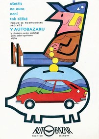 Plechová cedule Autobazar Velikost: A4 (30 x 20 cm)