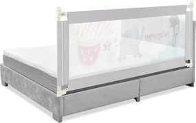 Costway 175 cm zábrana na postel 24 schůdky výškově nastavitelná zábrana