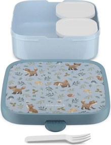 Světle modrý plastový dětský svačinový box Forest Friends by Little Dutch – Mepal