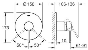 Grohe Essence New Sprchová baterie bez podomítkového tělesa, Warm Sunset lesk 24057DA1