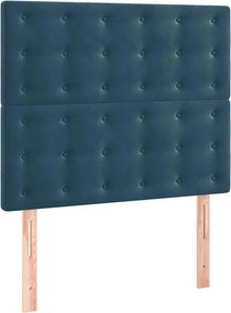 Box spring postel s matrací tmavě modrá 80 x 200 cm samet 3129421