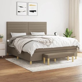 Box spring postel s matrací taupe 160x200 cm textil 3137249