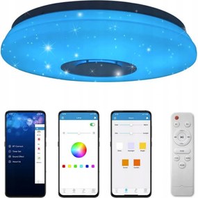 Lampa Stropní Svítidlo Led Rgb 48W Barvy Hudba Bluetooth Reproduktor Dálkový Ovladač Aplikace