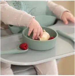 KikkaBoo Miska Platinum Silicone Sand / od 6 měsíců