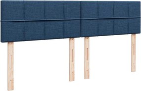 Box spring postel s matrací modrá 200x200 cm textil 3287569