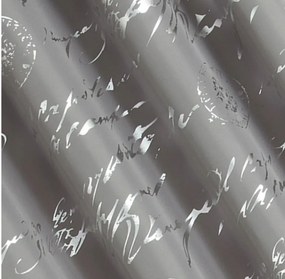 Hotový závěs se stříbným potiskem Cecily 140x250cm šedý