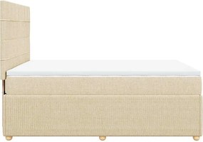 Box spring postel s matrací krémová 140x200 cm textil 3292084