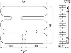 Sapho Sapho, SAMILLA topné těleso 790x592 mm, bílá matná, MI6080