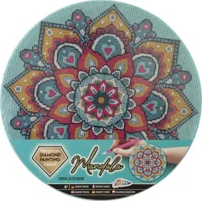 GRAFIX Diamantové malování na rámu Mandala tyrkysová 30cm