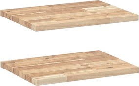 Plovoucí police 2 ks 60 x 30 x 2 cm neošetřené akáciové dřevo 3279368