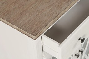 Komoda Avola 147 cm z masivu krémová/hnědá