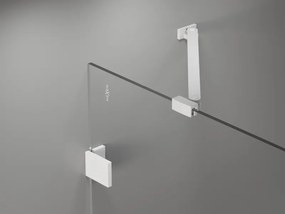 Mexen Lunar levé sprchové dveře 90 cm, transparentní, bílé - 834-090-000-20-00-L