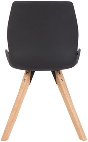 Jídelní židle Carnforth - 4 ks - umělá kůže | černé
