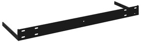 Plovoucí nástěnná police černá vysoký lesk 120x23,5x3,8 cm MDF - Default Title