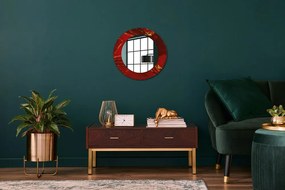 Kulaté dekorativní zrcadlo na zeď Červený mramor fi 50 cm
