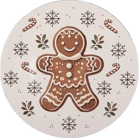Plastový talíř s perníčkem Gingerbread Magic - Ø 33*1 cm