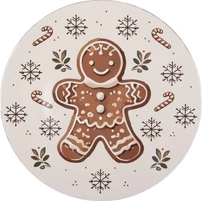 Plastový talíř s perníčkem Gingerbread Magic - Ø 33*1 cm