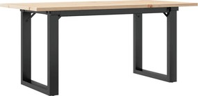 Konferenční stolek s O rámem 90x40x45 cm borové dřevo a ocel 3282664