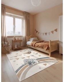 Krémový dětský koberec 160x230 cm Walk like an Elephant Rainbow Party – Villeroy&amp;Boch