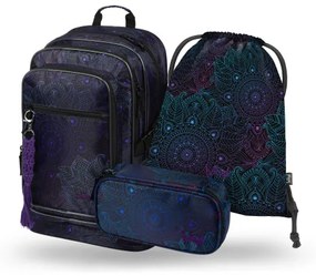 BAAGL 3 SET Cubic Zen: batoh, penál a sáček