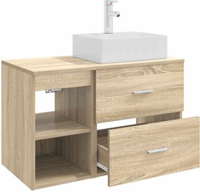 Sada koupelnového nábytku 2 ks Dub sonoma Kompozitní dřevo 3403890