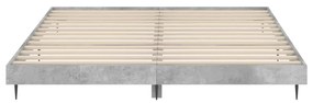 Rám postele betonově šedý 150 x 200 cm kompozitní dřevo,  832241
